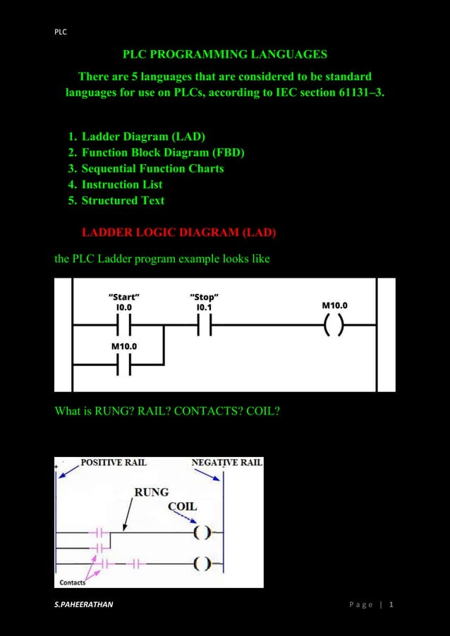 Plc programming languages | PDF