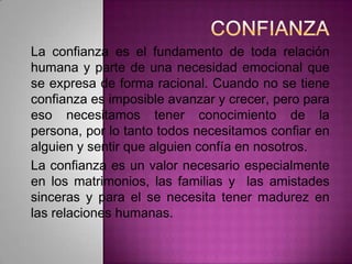 Plcritud, confianza y seguridad... | PPTX