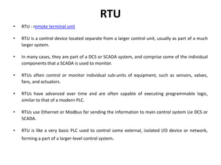 Basic understanding of PLC RTU DCS SCADA | PPTX | Operating Systems ...