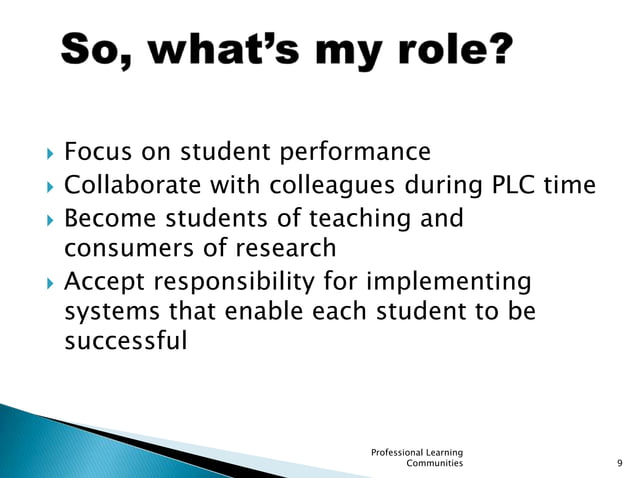 Professional Learning Communities Made Easy Ppt