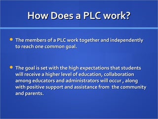 PLCs By: Emily Lehmann | PPT