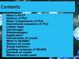 Plc scada by vishal kumar from niec delhi | PPT