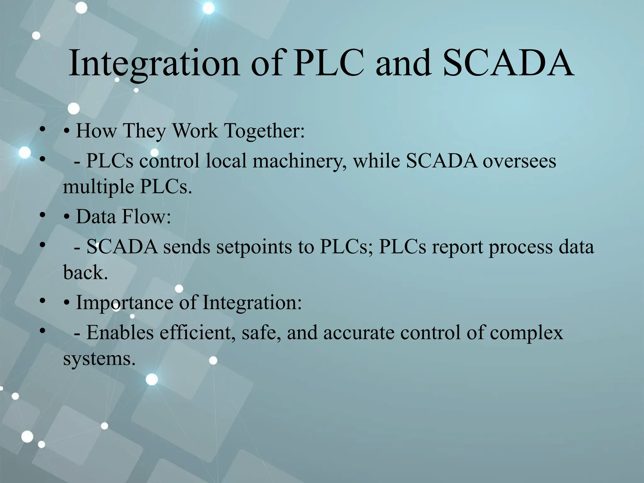 PLC AND SCADA (ENGINEERING WIDE AREA NETWORK TOPIC) | PPT