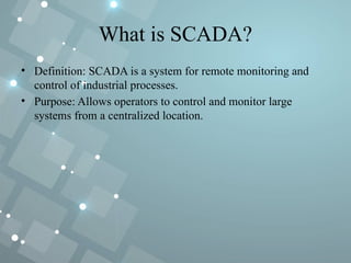 PLC AND SCADA (ENGINEERING WIDE AREA NETWORK TOPIC) | PPT
