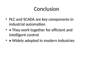 PLC And SCADA AUTOMATION WITH NEW WOR | PPT