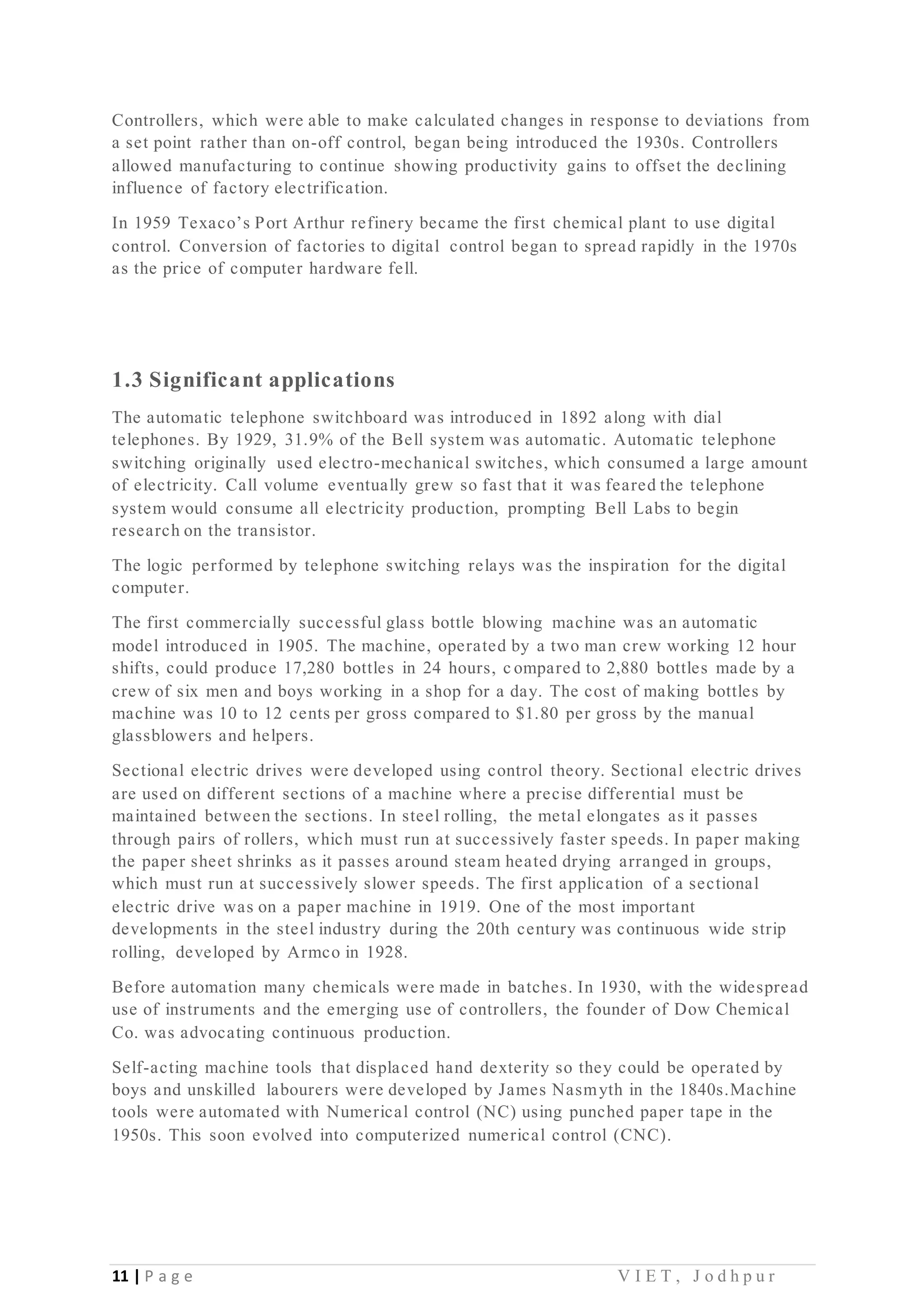 Plc & scada Training Report | DOCX