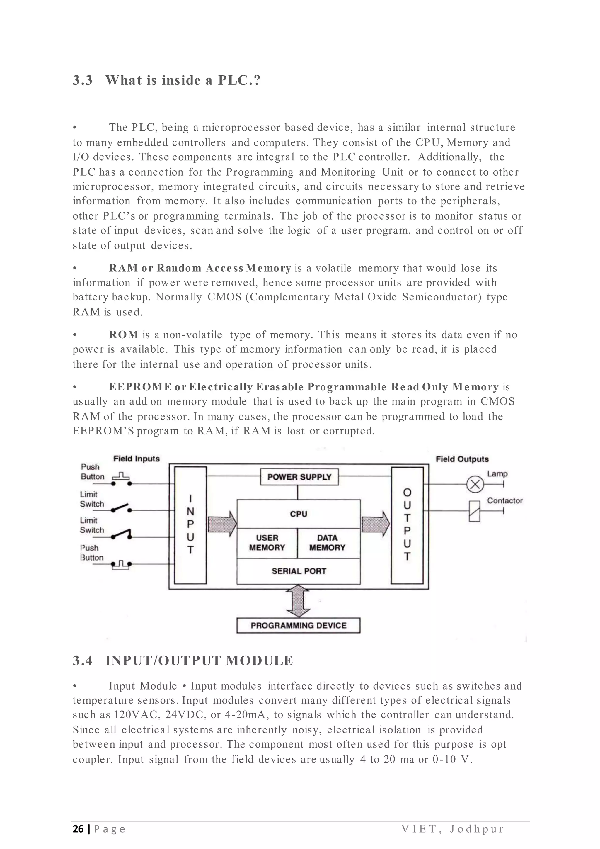 Plc & scada Training Report | DOCX