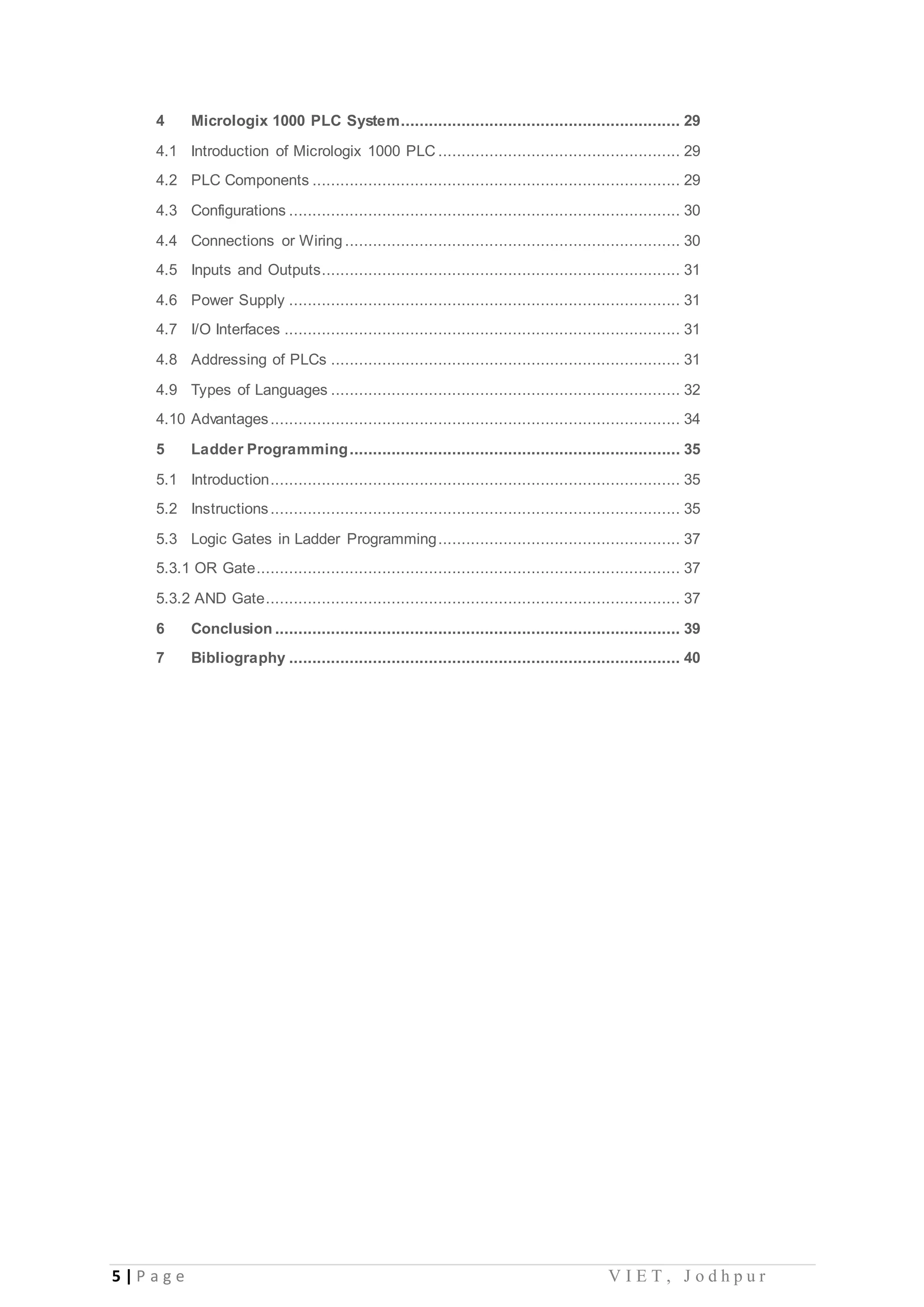 Plc & scada Training Report | DOCX