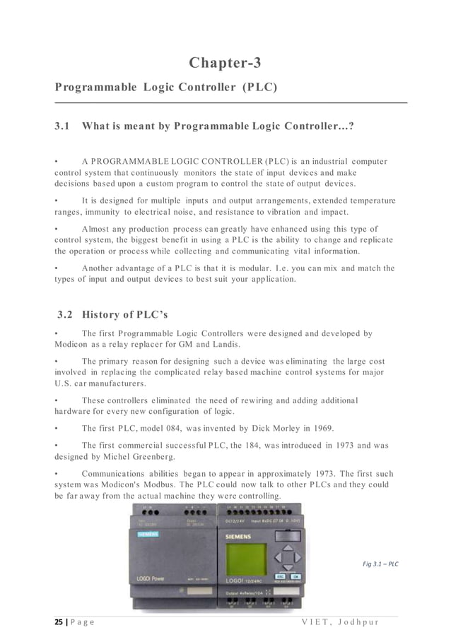 Plc & scada Training Report | DOCX