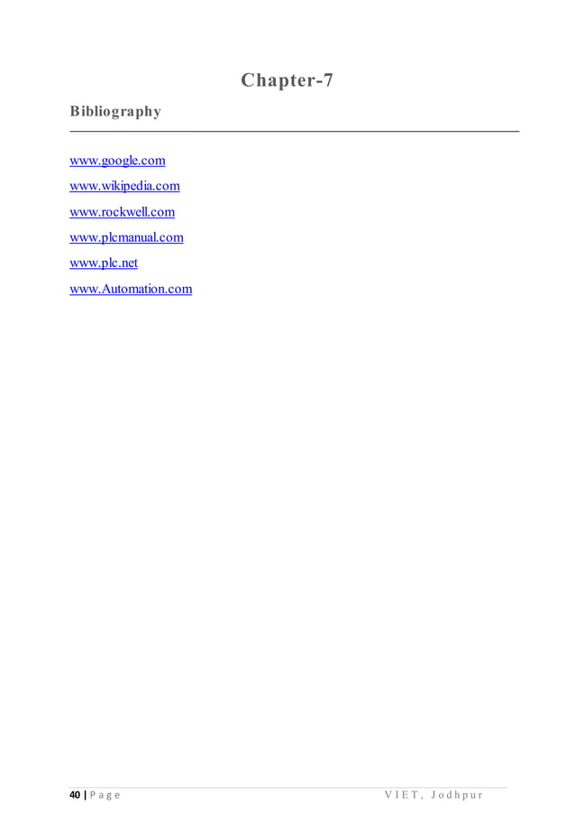 Plc & scada Training Report | DOCX