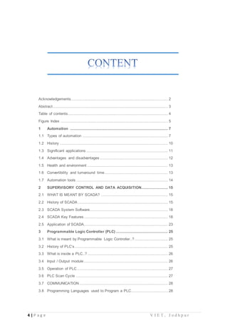 Plc & scada Training Report | DOCX