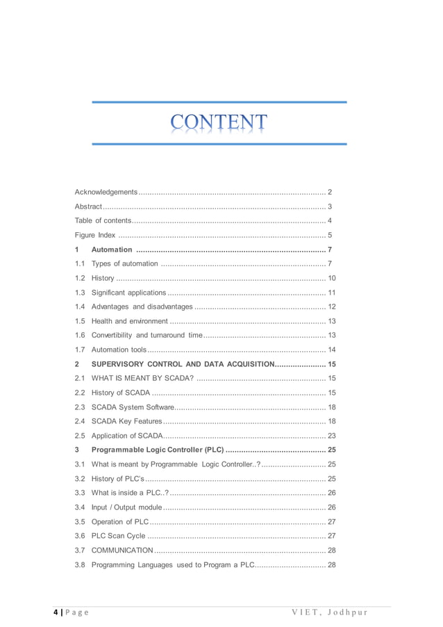 Plc & scada Training Report | DOCX