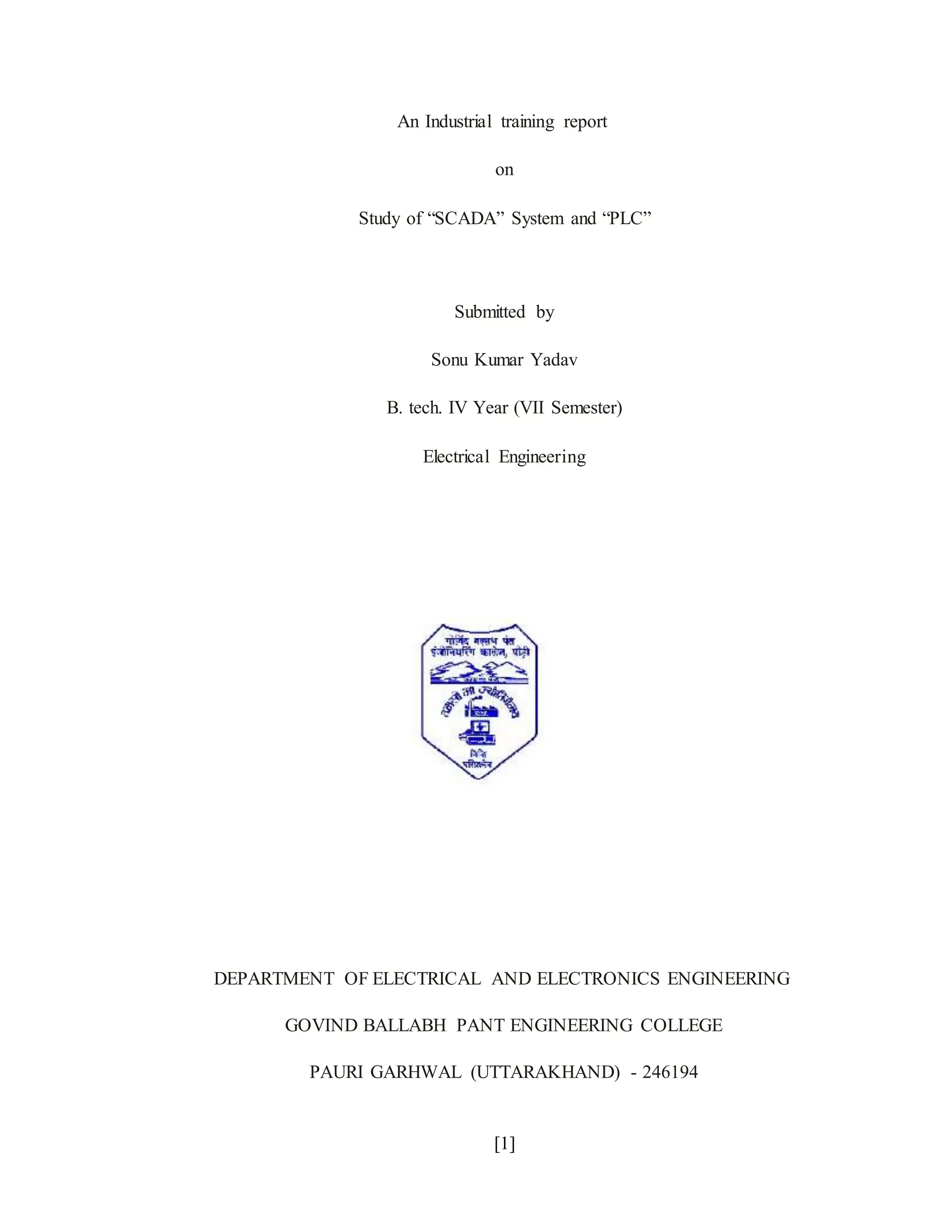 Plc & Scada report 3 | DOCX