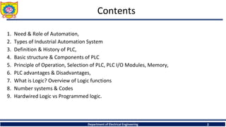 Introduction to automation ,plc, programing language | PPT