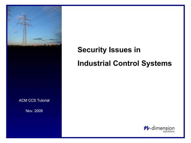 Control system including PLC cybersecurity | PPT