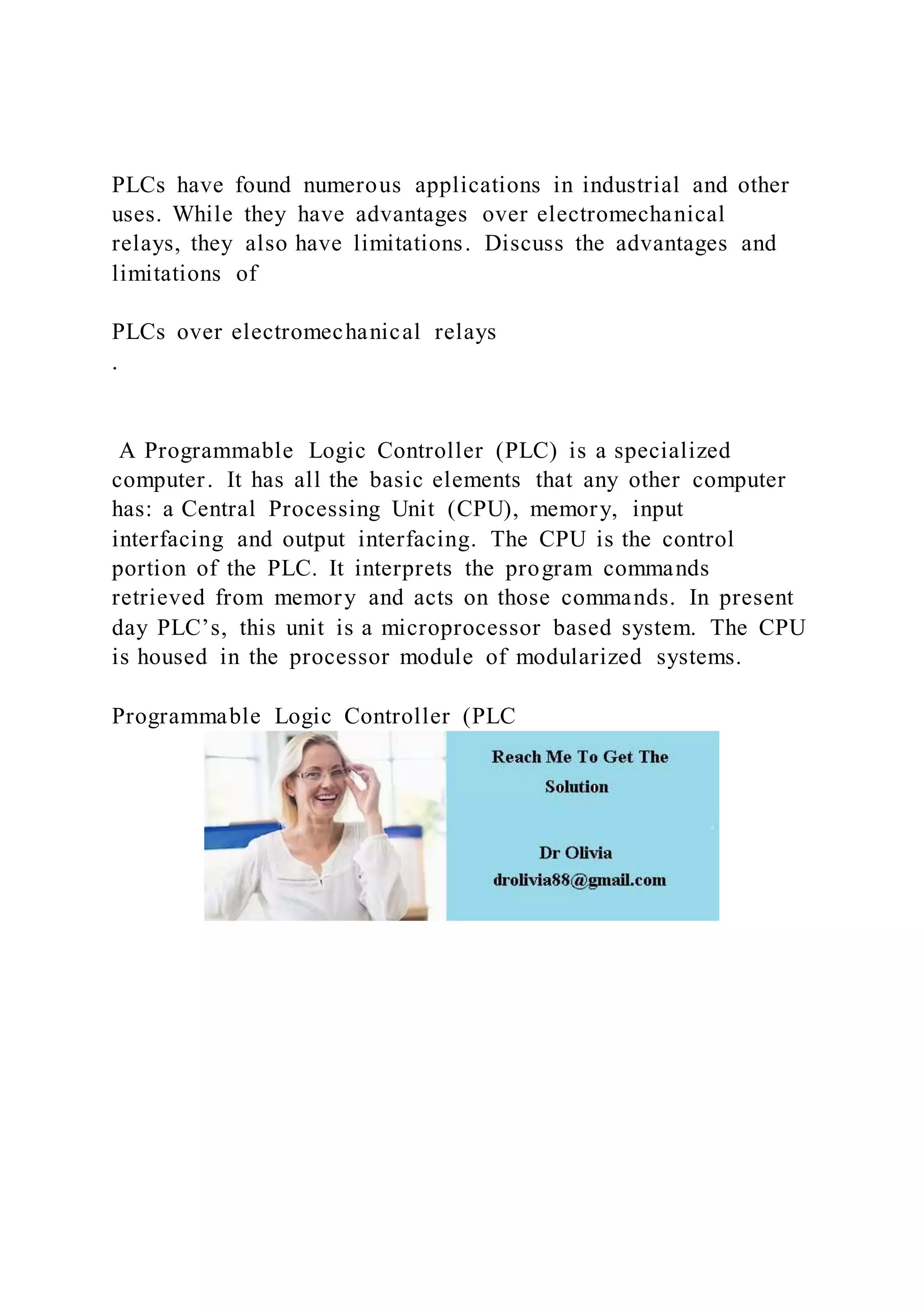 PLCs have found numerous applications in industrial and other uses | DOCX