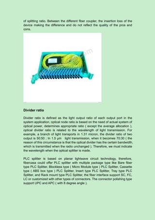 Plc splitter | PDF