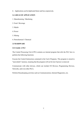PLC and SCADA summer training report- government engineering college ...