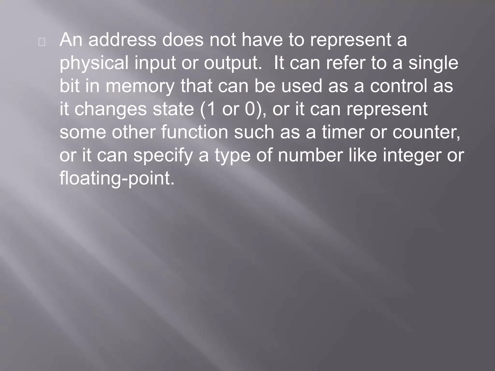 Basic PLC Symbols and Addresses in LogixPro | PPTX