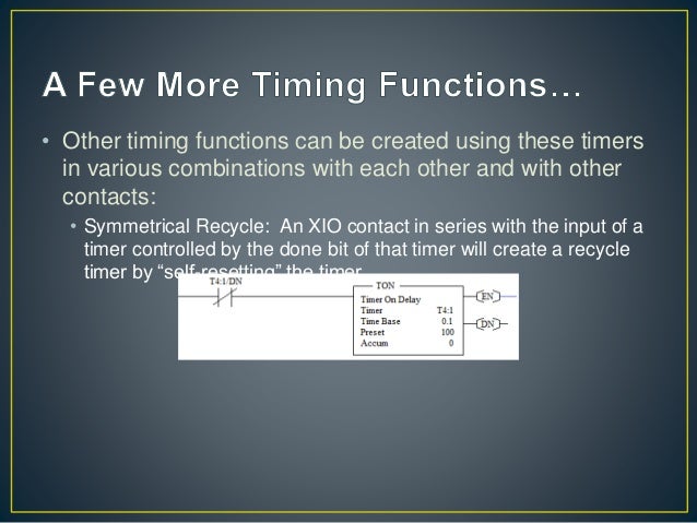 Introduction To Plc Timers And Timing Functions