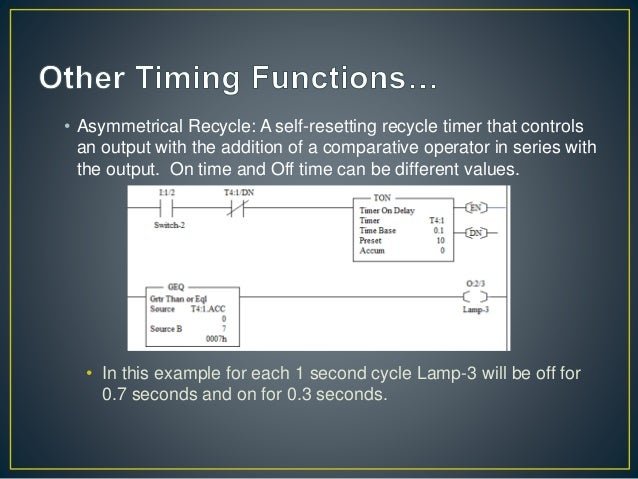 Introduction To Plc Timers And Timing Functions