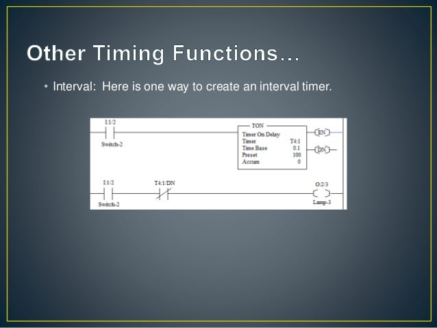 Introduction To Plc Timers And Timing Functions