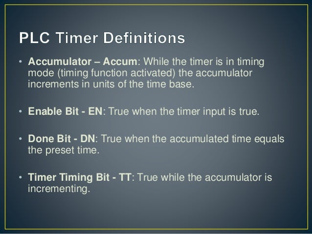 Introduction To Plc Timers And Timing Functions