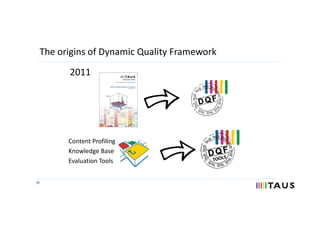 TAUS Quality Dashboard and the integration of DQF in translation ...