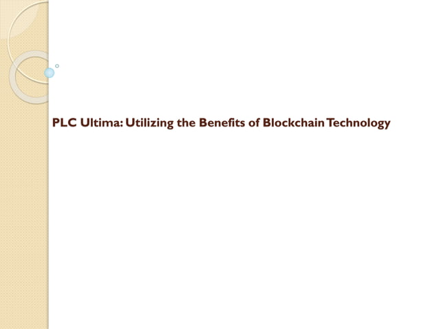 PLC Ultima | PPT