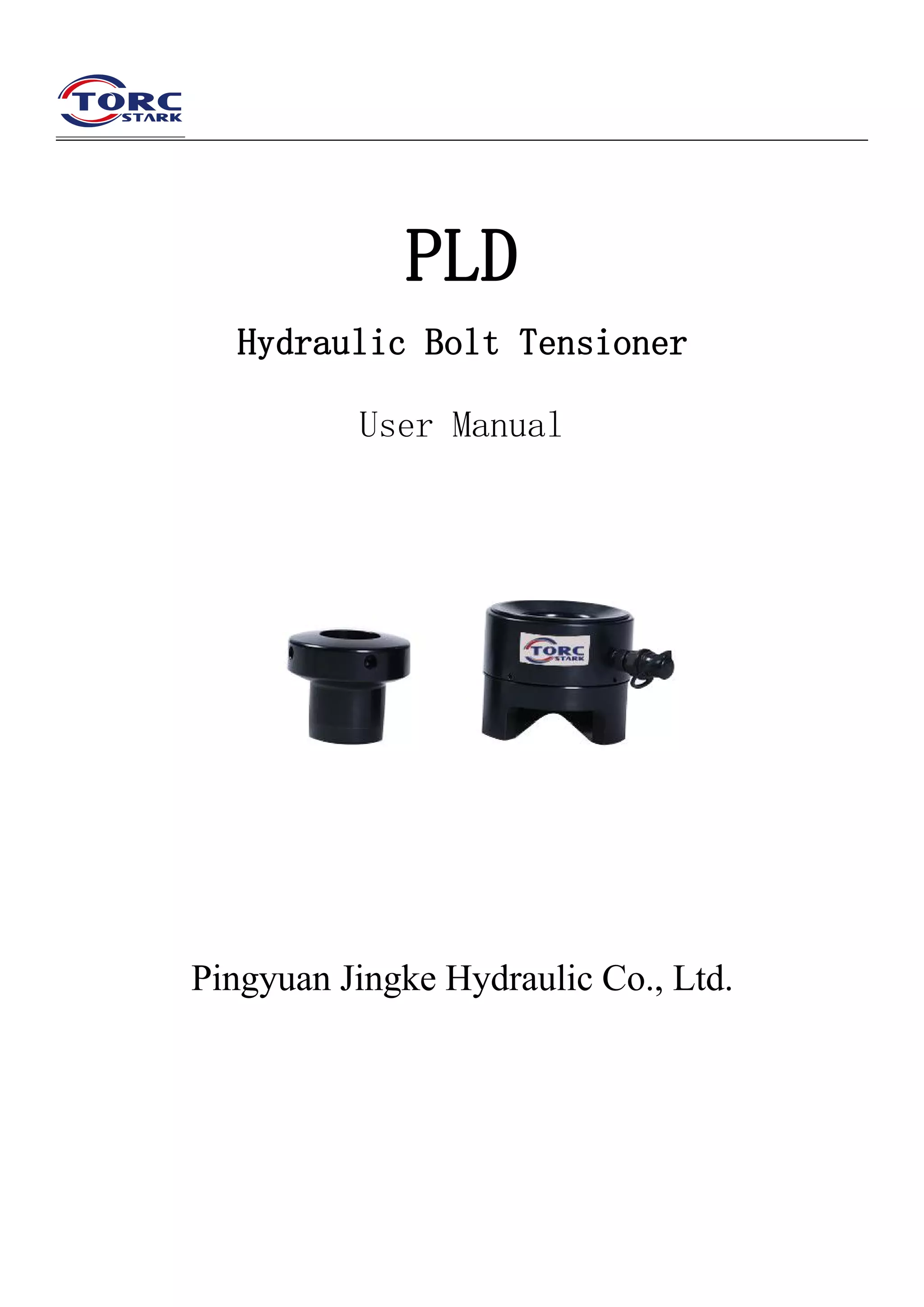 PLD Hydraulic Bolt Tensioner User Manual | PDF