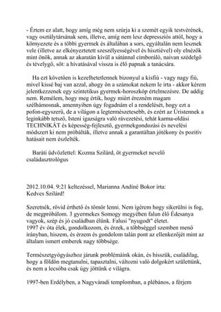 Kozma Szilárd Példalevél kényeztetett gyermekek | PDF