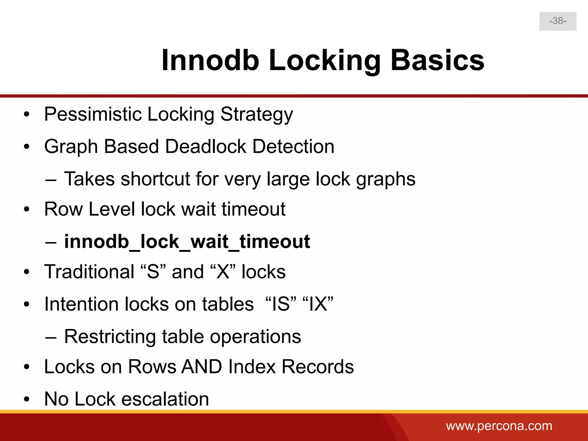 Pldc2012 innodb architecture and internals | PPT