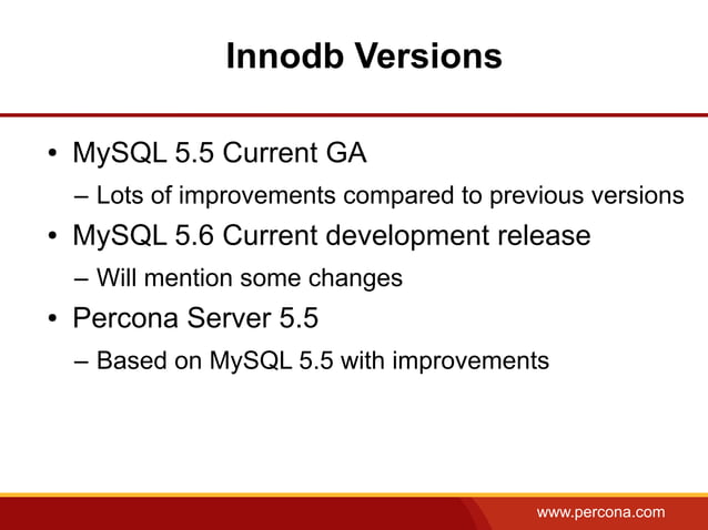 Pldc2012 innodb architecture and internals | PPT Pldc2012 innodb architecture and internals | PPT