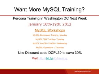 Percona Live 2012PPT: MySQL Cluster And NDB Cluster | PDF