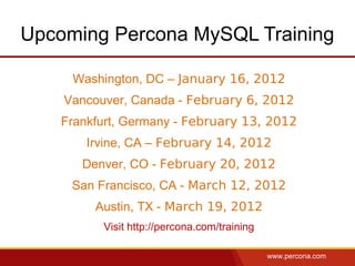 Percona Live 2012PPT: MySQL Cluster And NDB Cluster | PDF