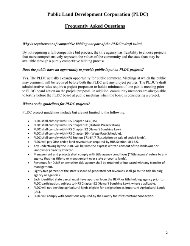 Pldc faq final | PDF