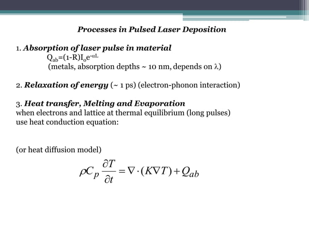 Pulsed Laser Ablation | PPTX