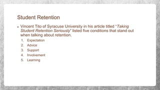 Student Retention (Classroom Management) | PPTX