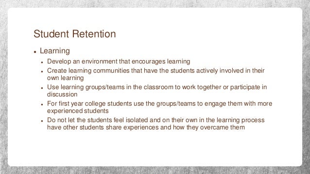 Student Retention (Classroom Management)