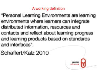 Structuration of Personal Learning Environments | PPT