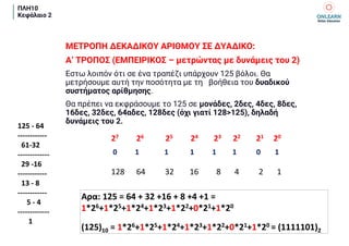 ΠΛΗ 10 - Συστήματα αρίθμησης - Δυαδικό - Σημειώσεις | PDF