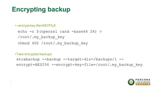 Percona Xtrabackup Best Practices | PPT