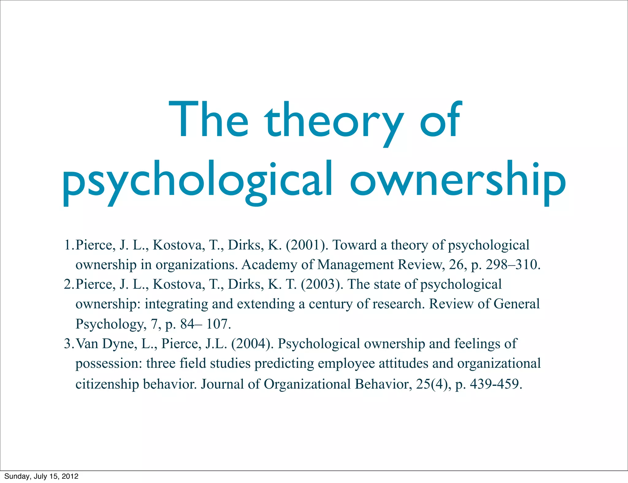 Personal Learning Environments and Psychological Ownership | PDF