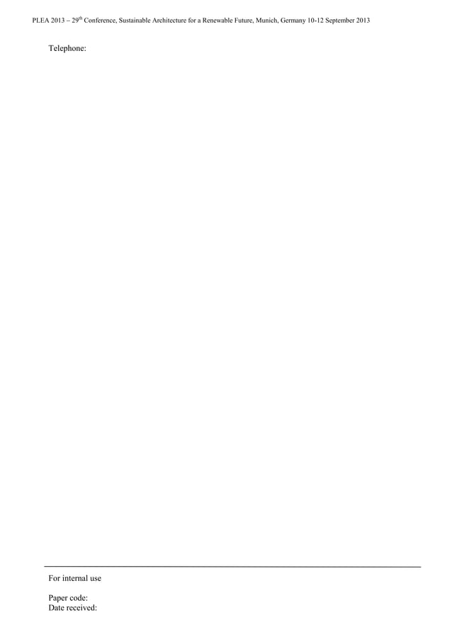 Plea2013 abstract template | PPT