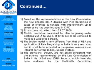 Plea bargaining in India | PPTX