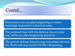 Plea bargaining presentation | PPTX