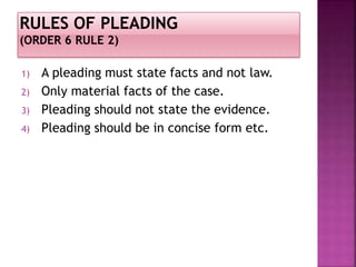 Pleadind and written statement CPC | PPTX