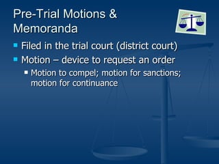 Pleadings and pretrial matters | PPT