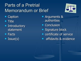 Pleadings and pretrial matters | PPT