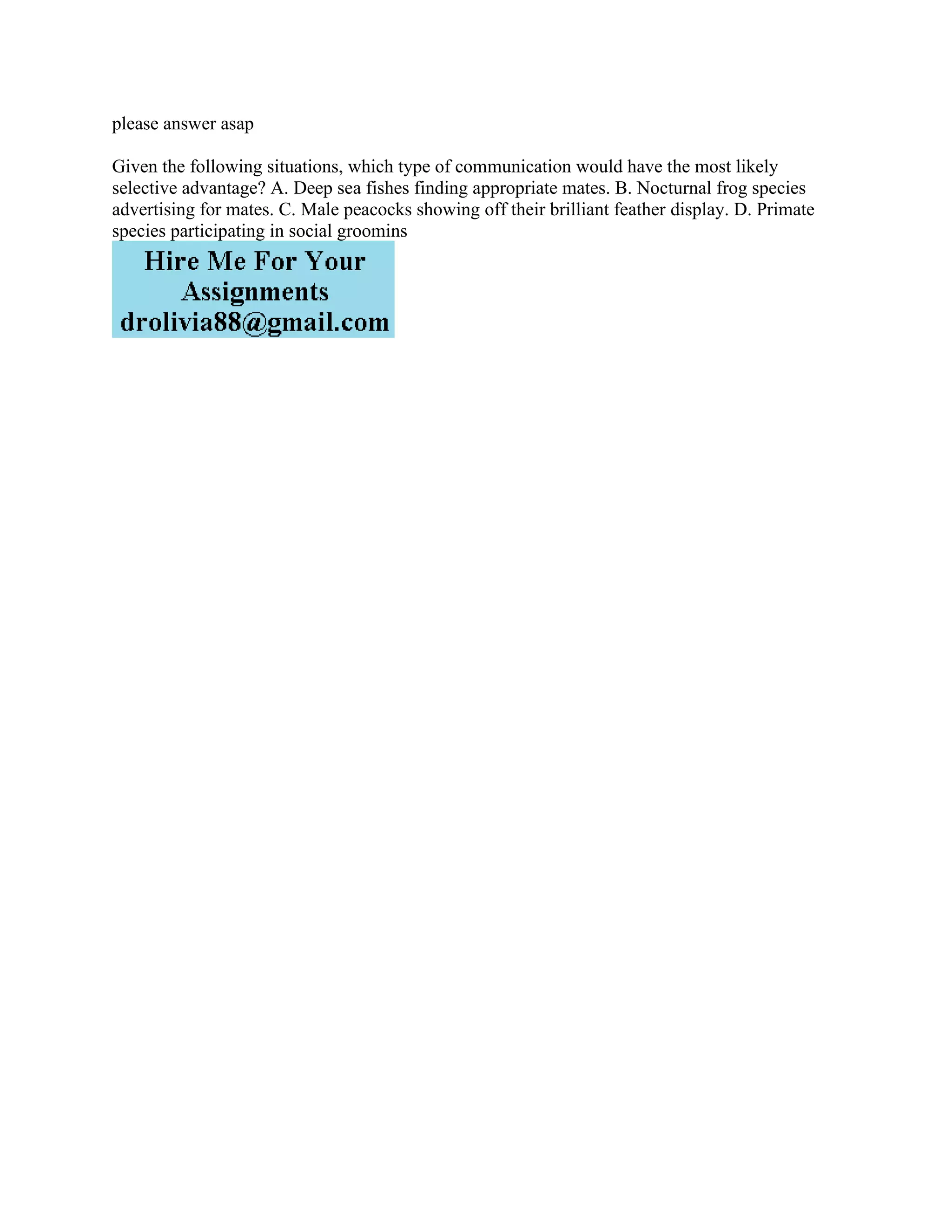 please answer asap Given the following situations- which type of comm.pdf